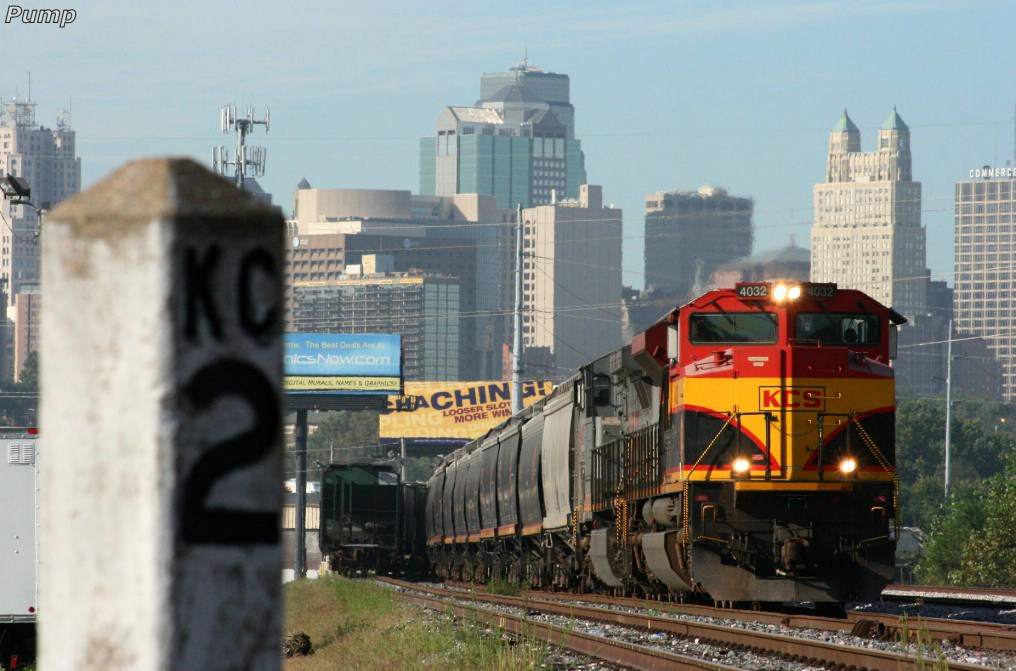 Southbound KCS Loaded Grain Train